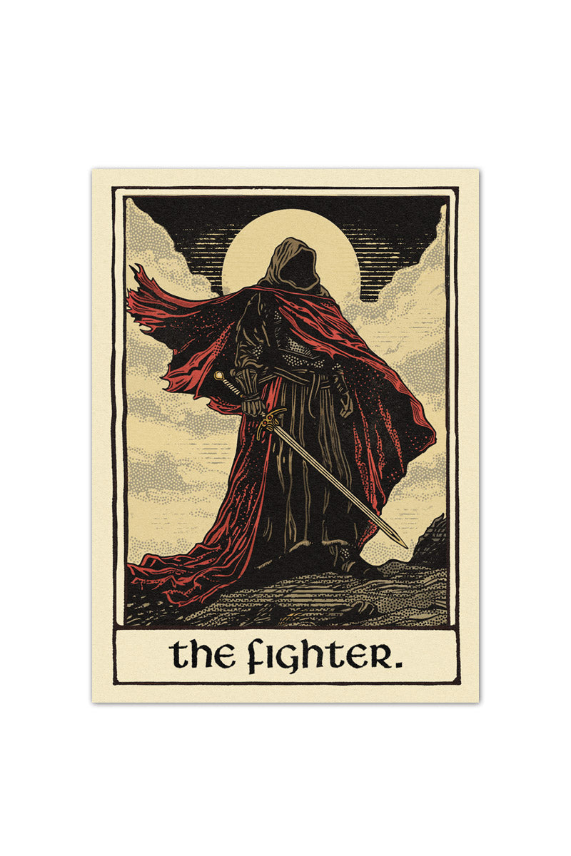 Fighter - Tarot Inspired Textured Sticker – GAMETEEUK