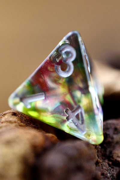 Chromatic Orbs - Acrylic Dice Set – GAMETEEUK