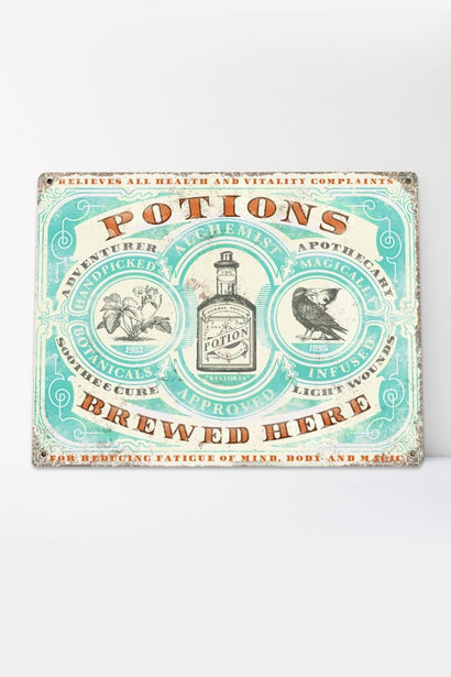 Potions - Apothecary Tin Sign – GAMETEEUK