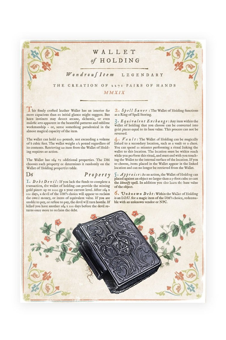 The World's Finest Wallet of Holding - Dagger & Dice Black – GAMETEEUK